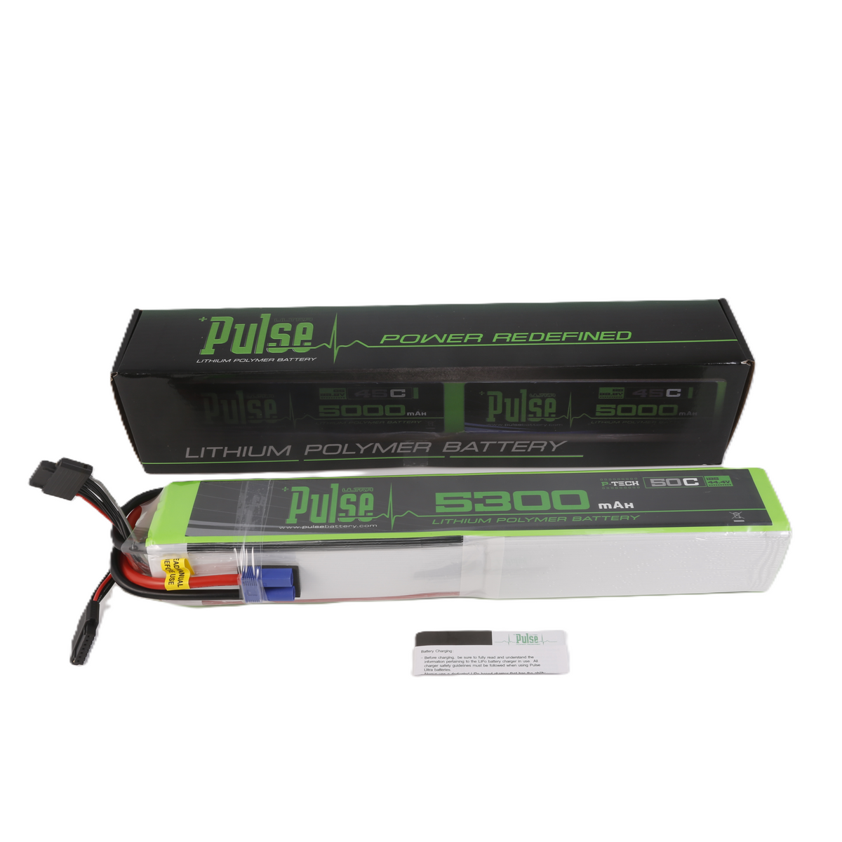PULSE 5300mAh 50C 44.4V 12S P-Tech LiPo Battery - EC5 Connector – Pulse ...