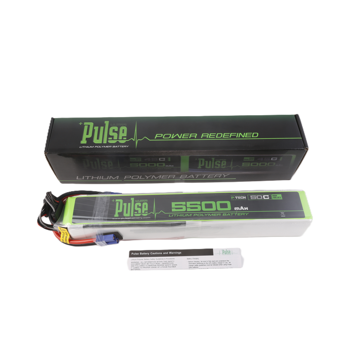 Pulse 5500mAh 50C 45.6V 12S P-Tech LiHV Battery - EC5 Connector – Pulse ...