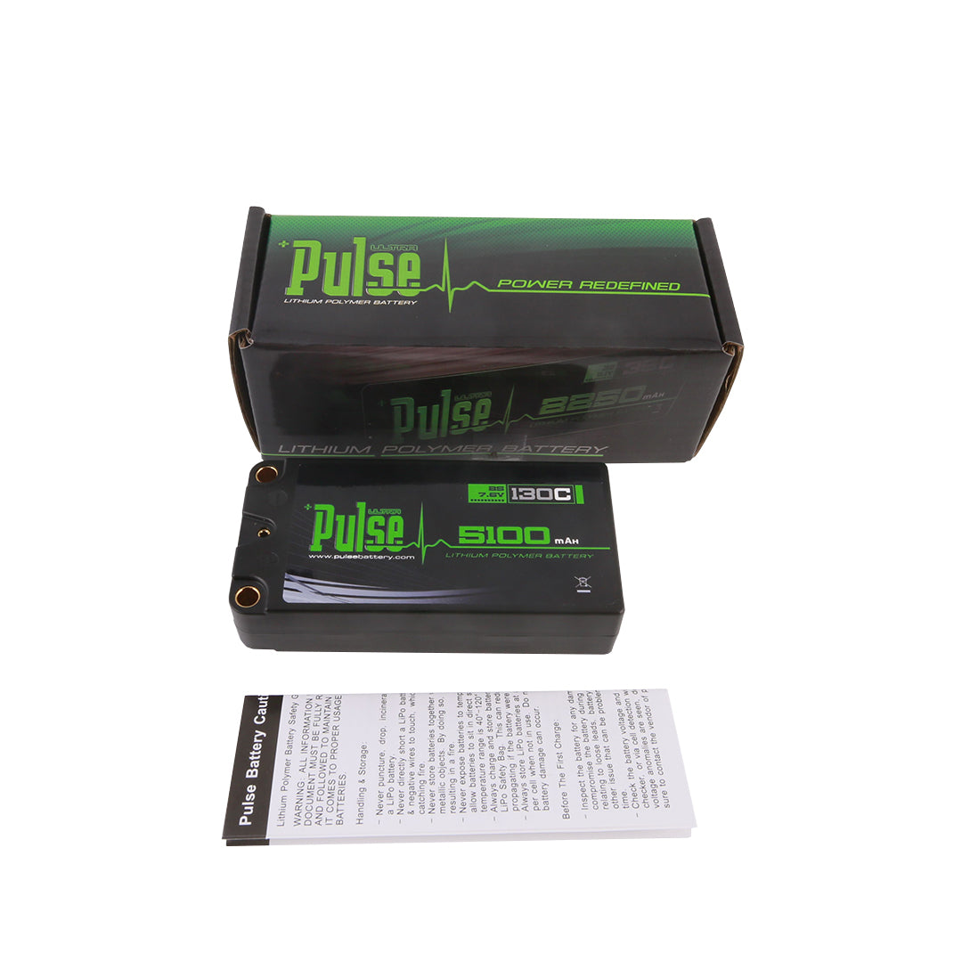 Pulse 5100mAh 130C 2S2P HV Hard Case - 5mm bullet – Pulse Battery