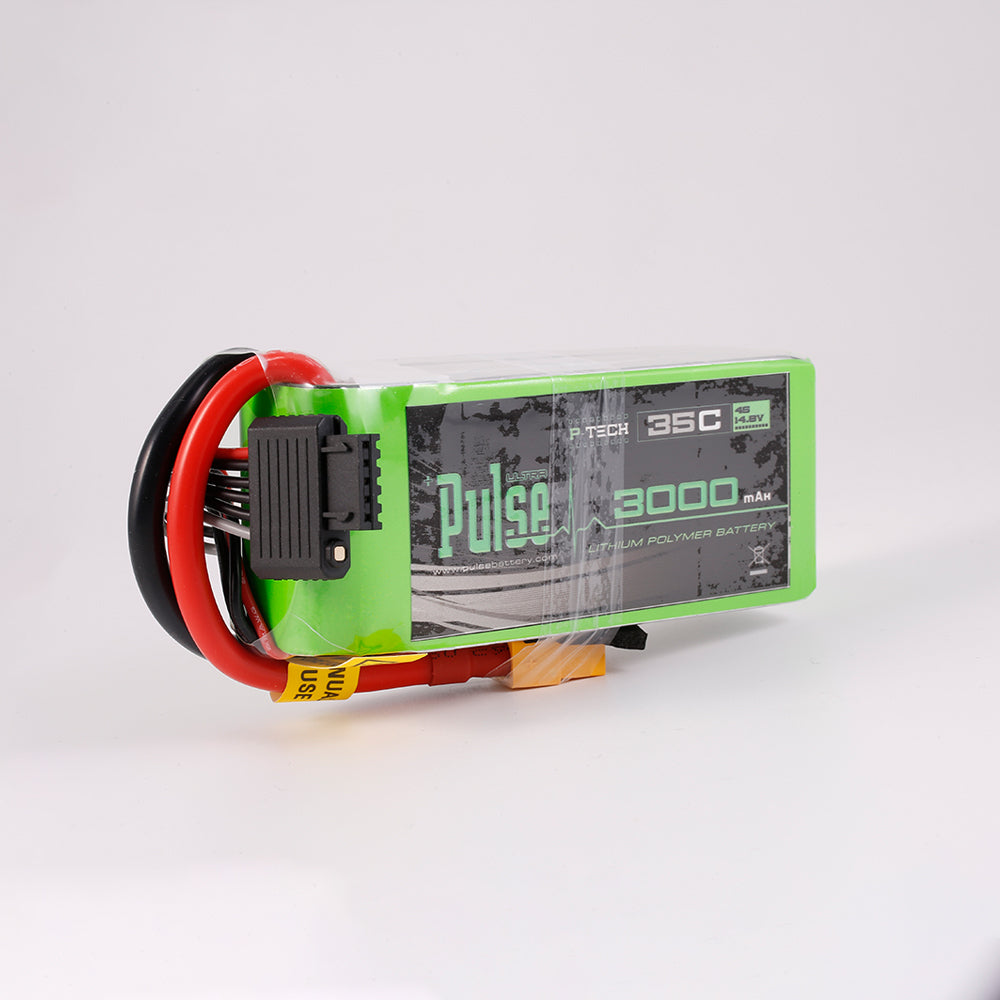 PULSE 3000mAh 35C 14.8V 4S P-Tech LiPo Battery - XT60 Connector – Pulse ...
