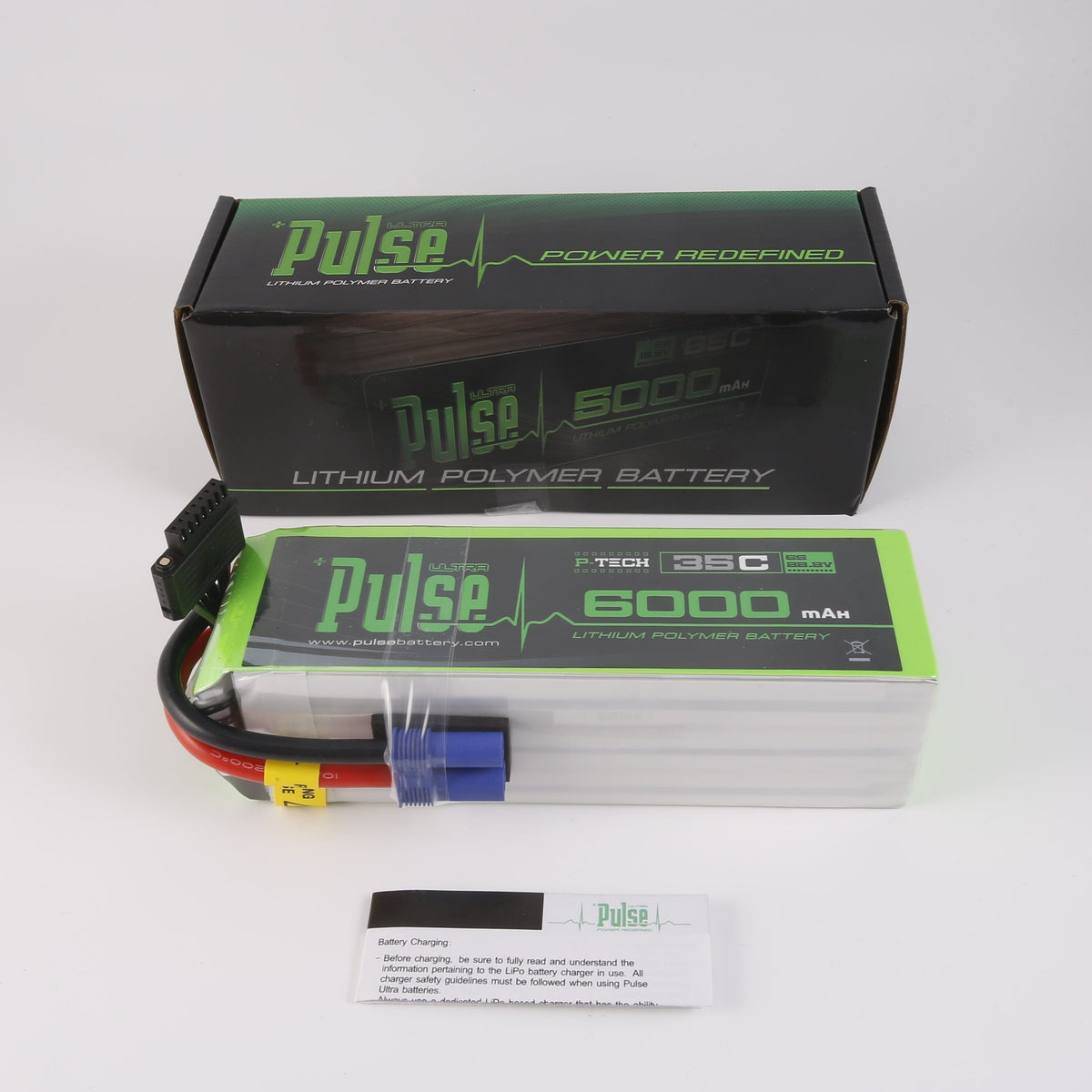 PULSE 6000mah 35C 22.2V 6S P-Tech LiPo Battery - EC5 Connector – Pulse ...