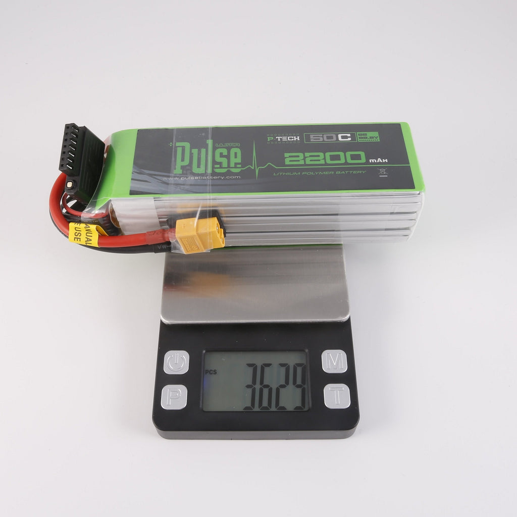 PULSE 2200mah 50C 22.2V 6S P-Tech LiPo Battery - XT60 Connector – Pulse ...