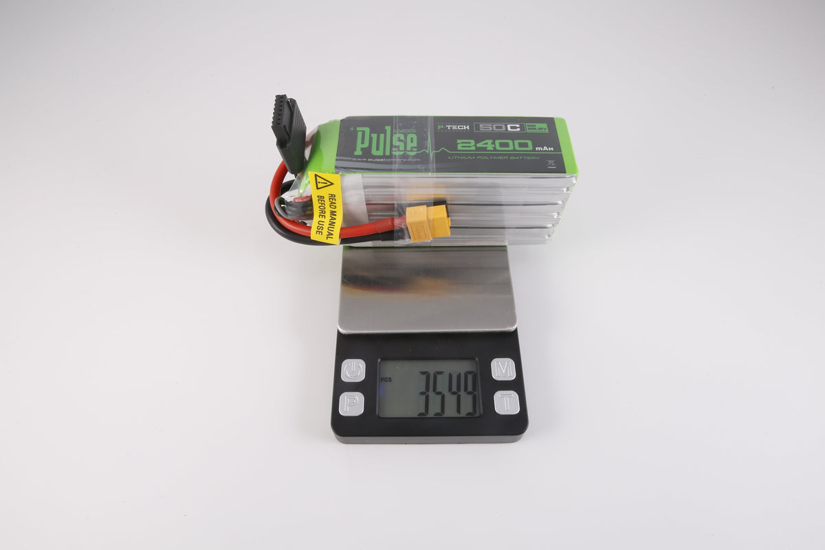 PULSE 2400mah 50C 22.2V 6S P-Tech LiPo Battery - XT60 Connector – Pulse ...