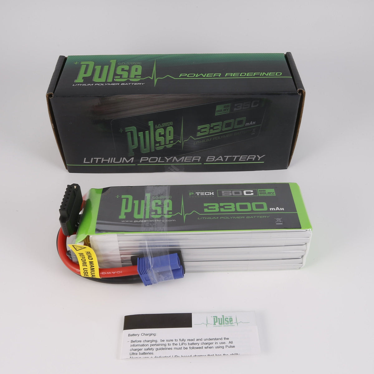 PULSE 3300mAh 50C 22.2V 6S P-Tech LiPo Battery - EC5 Connector – Pulse ...