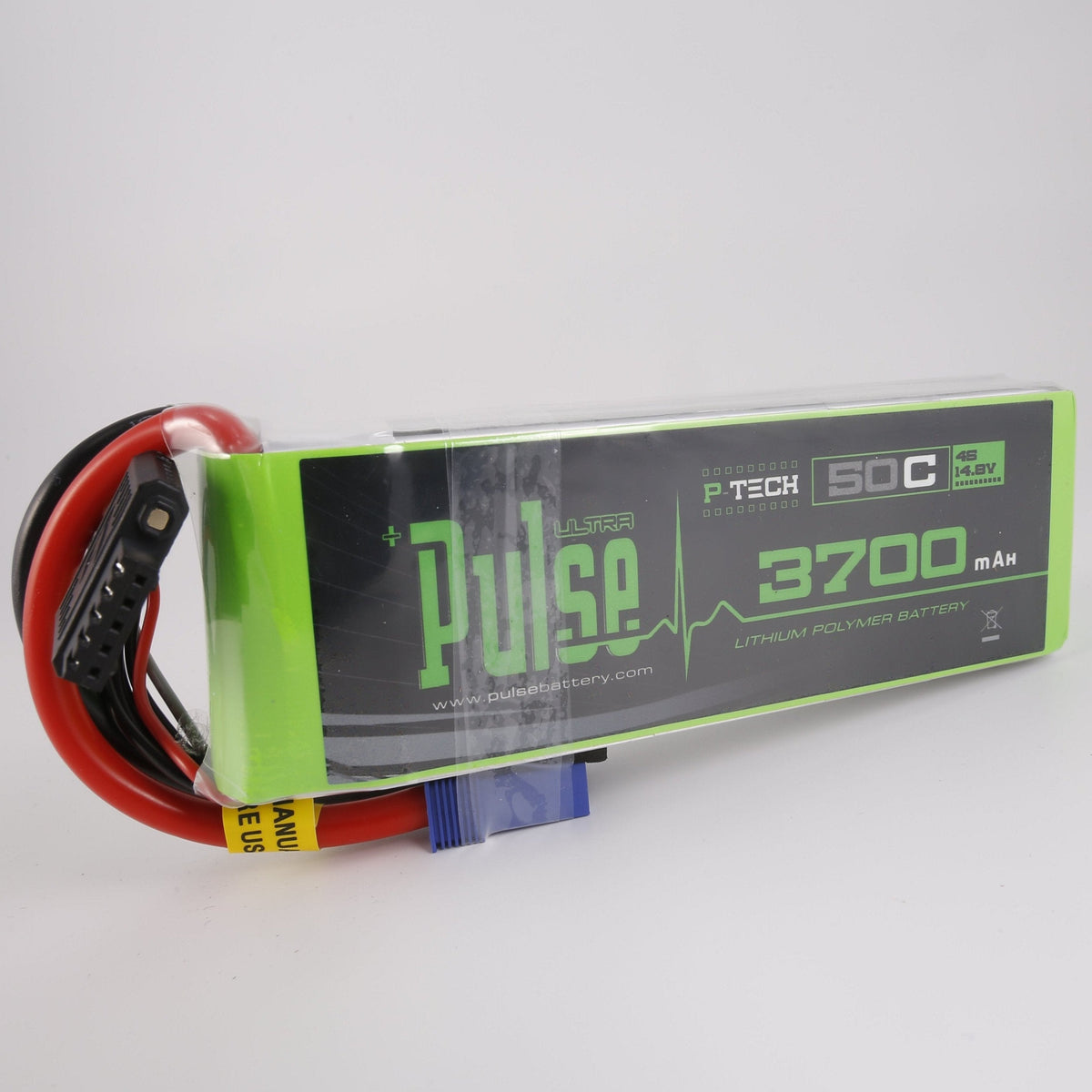 Pulse 3700mah 50C 14.8V 4S P-Tech Lipo Battery - EC5 Connector – Pulse ...