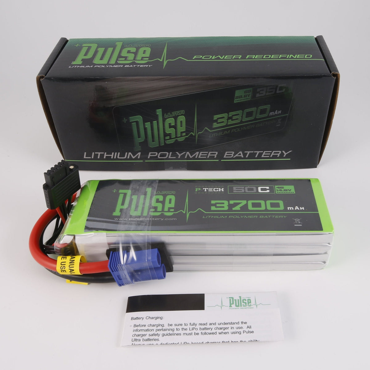 Pulse 3700mah 50C 14.8V 4S P-Tech Lipo Battery - EC5 Connector – Pulse ...