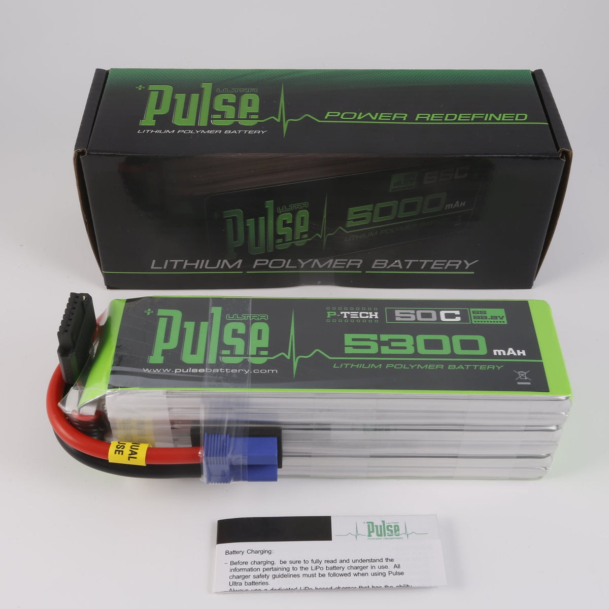 PULSE 5300mAh 50C 22.2V 6S P-Tech LiPo Battery - EC5 Connector – Pulse ...