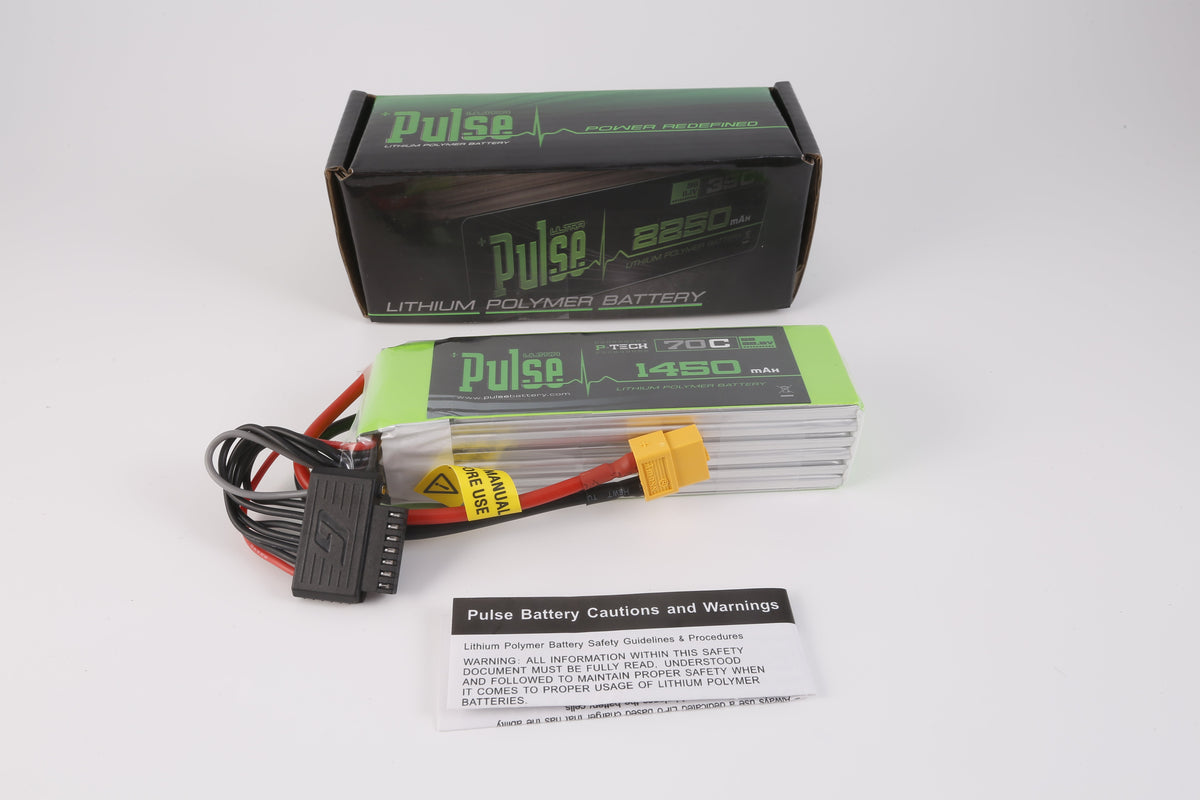 Pulse 1450mAh 70C 6S P-Tech LiPo Battery - XT60 Connector – Pulse Battery