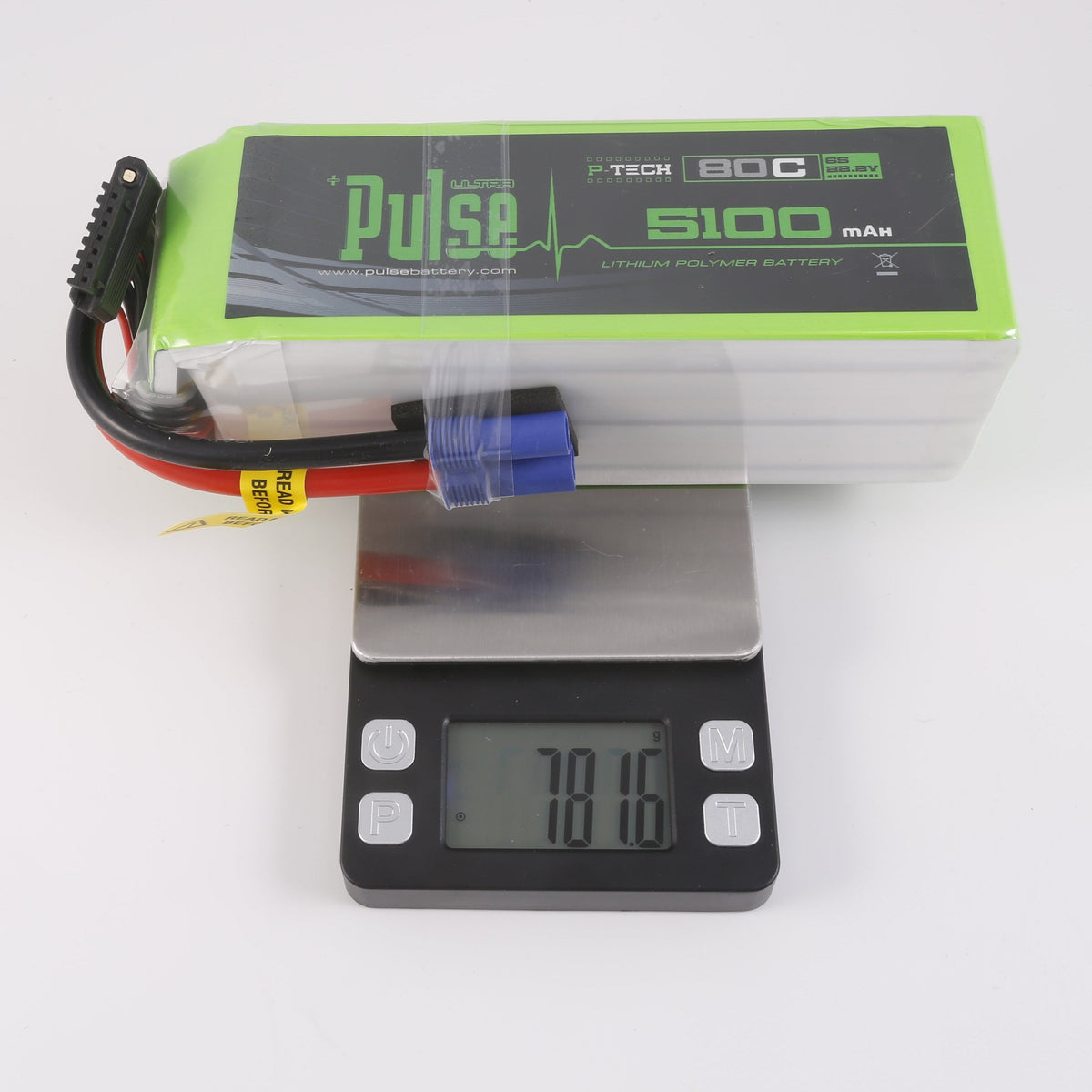 Pulse 5100mah 80C 22.2V 6S P-Tech Lipo Battery - EC5 Connector – Pulse ...