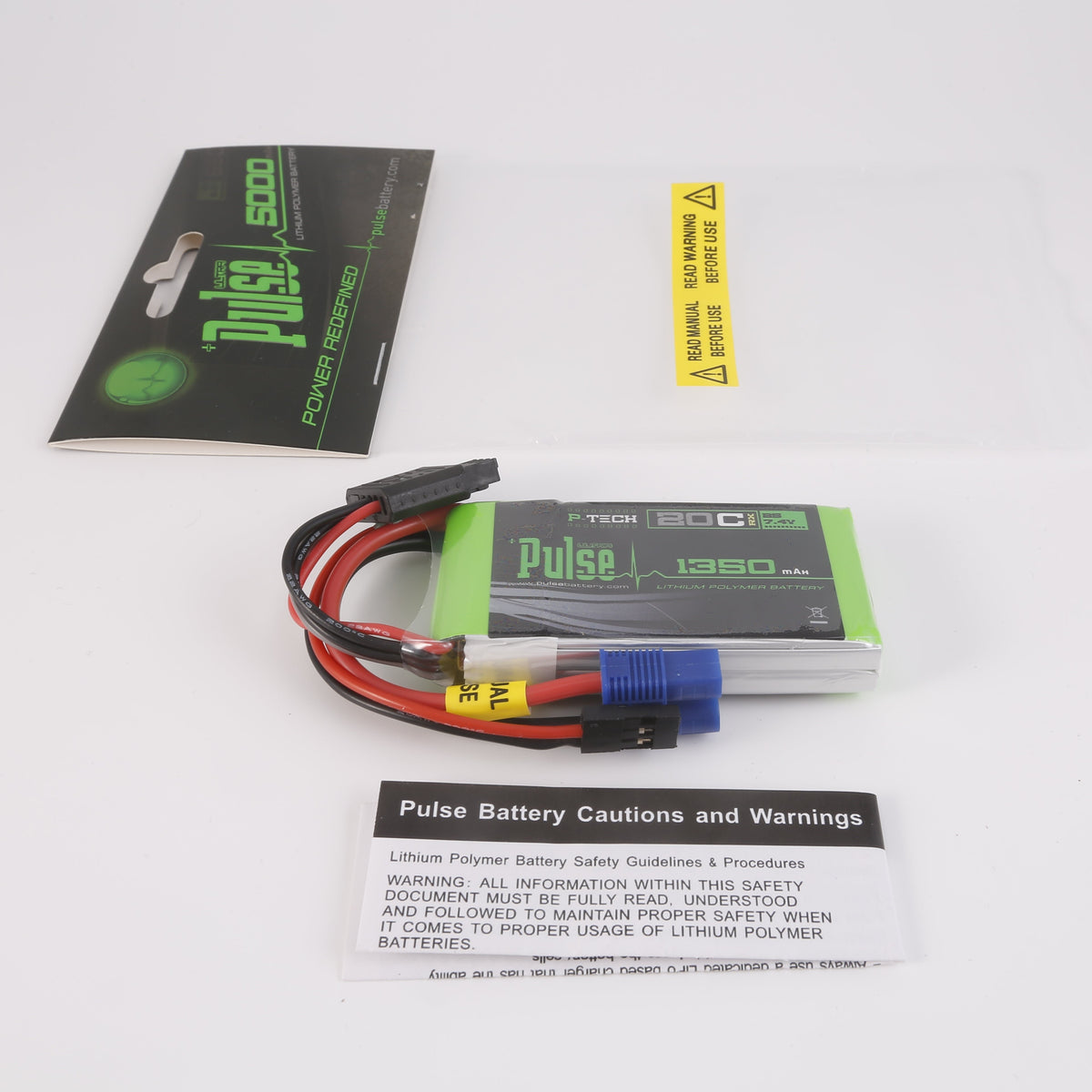 PULSE 2S 1350mAh 20C 7.4V RX P-Tech LiPo Battery – Pulse Battery