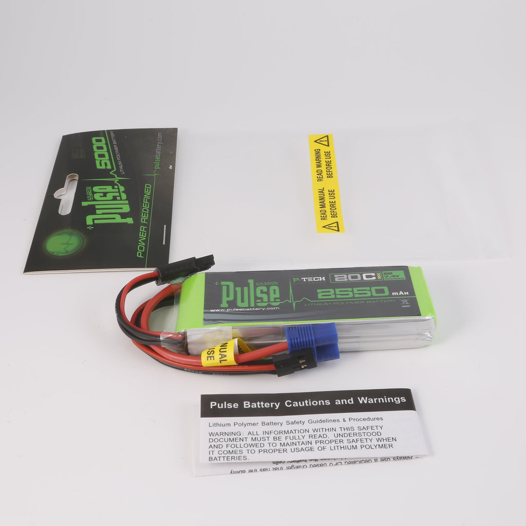 PULSE 2S 2550mAh 20C 7.4V RX P-Tech LiPo Battery – Pulse Battery