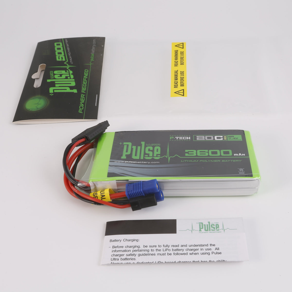 PULSE 2S 3600mAh 20C 7.4V RX P-Tech Lipo Battery – Pulse Battery