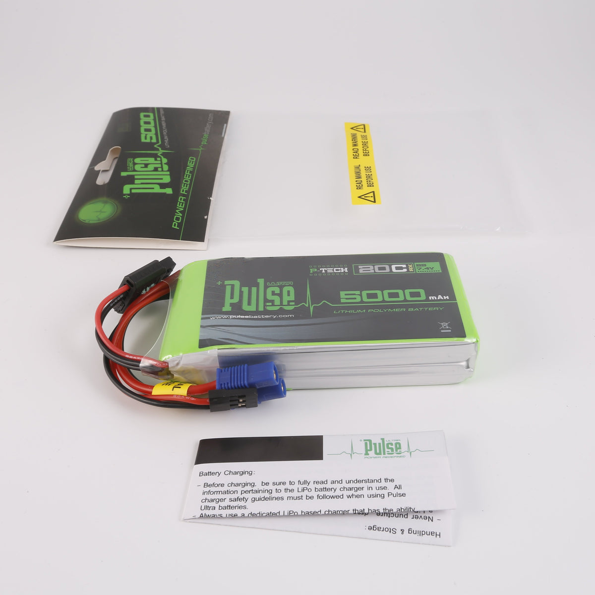 PULSE 2S 5000mah 20C 7.4V RX P-Tech LiPo Battery – Pulse Battery