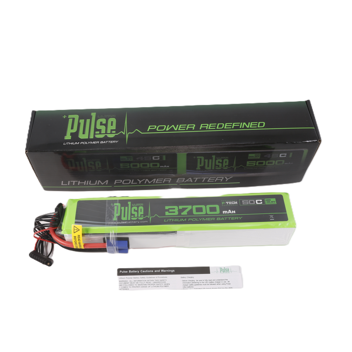 Pulse 3700mAh 50C 45.6V 12S P-Tech LiHV Battery - EC5 Connector – Pulse ...