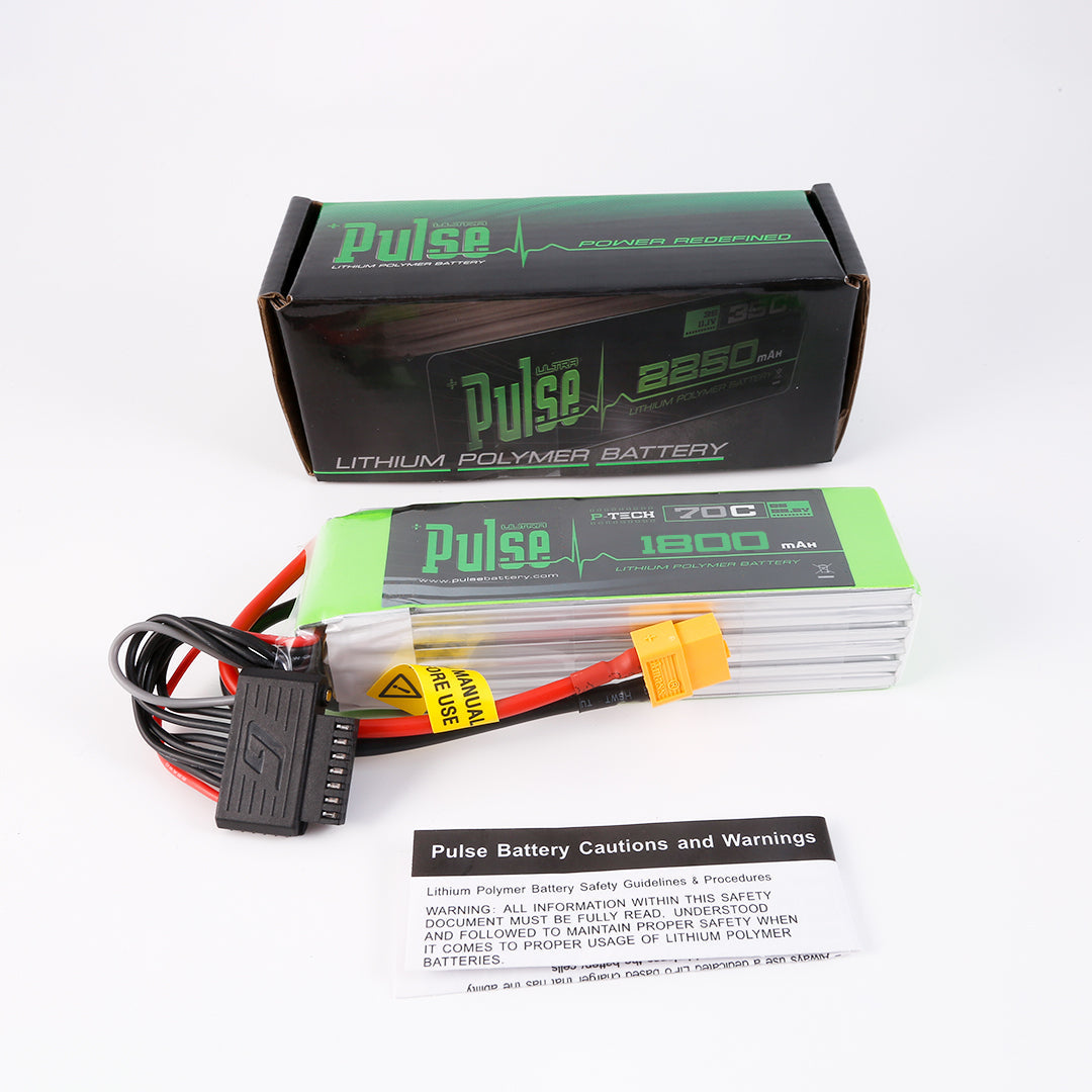 PULSE 1800mAh 70C 22.2V 6S G-Tech LiPo Battery - XT60 Connector – Pulse ...
