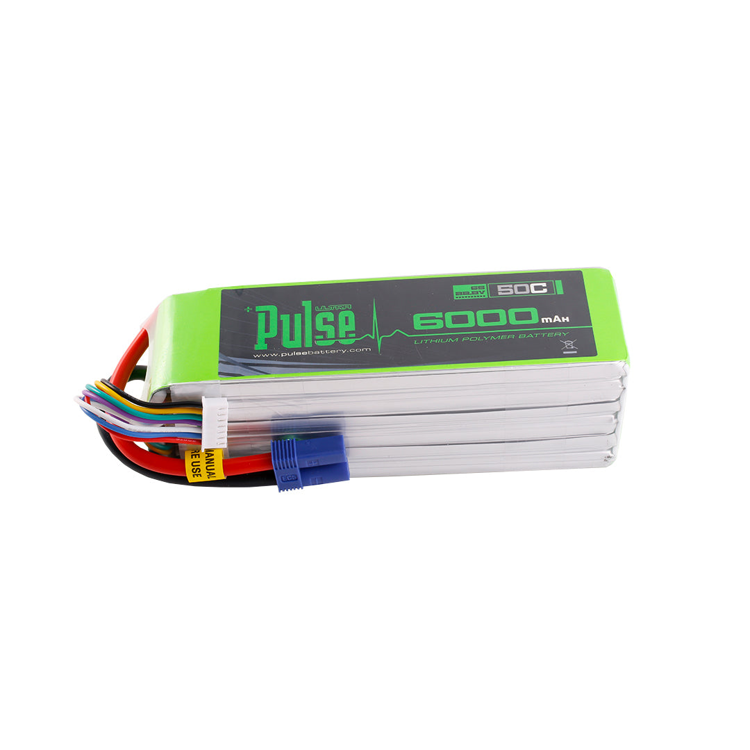 PULSE 6000mAh 50C 22.2V 6S LiPo Battery - EC5 Connector – Pulse Battery
