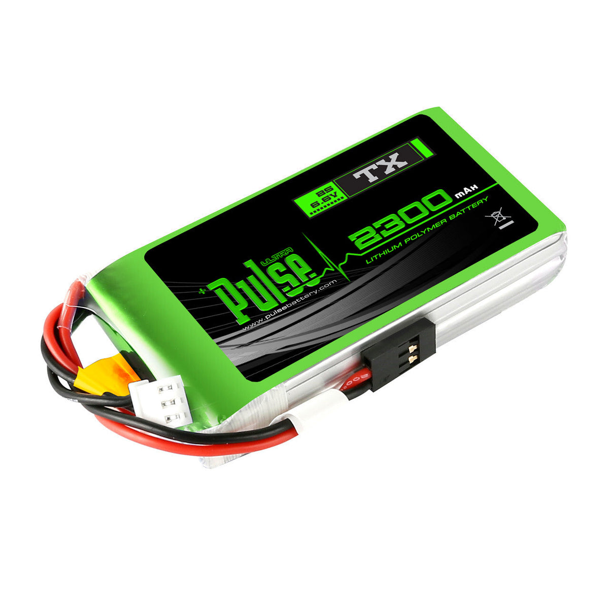 Pulse 2300mAh 2S 6.6V TX LiFe Battery - JR-3P and EC3 Connector – Pulse ...