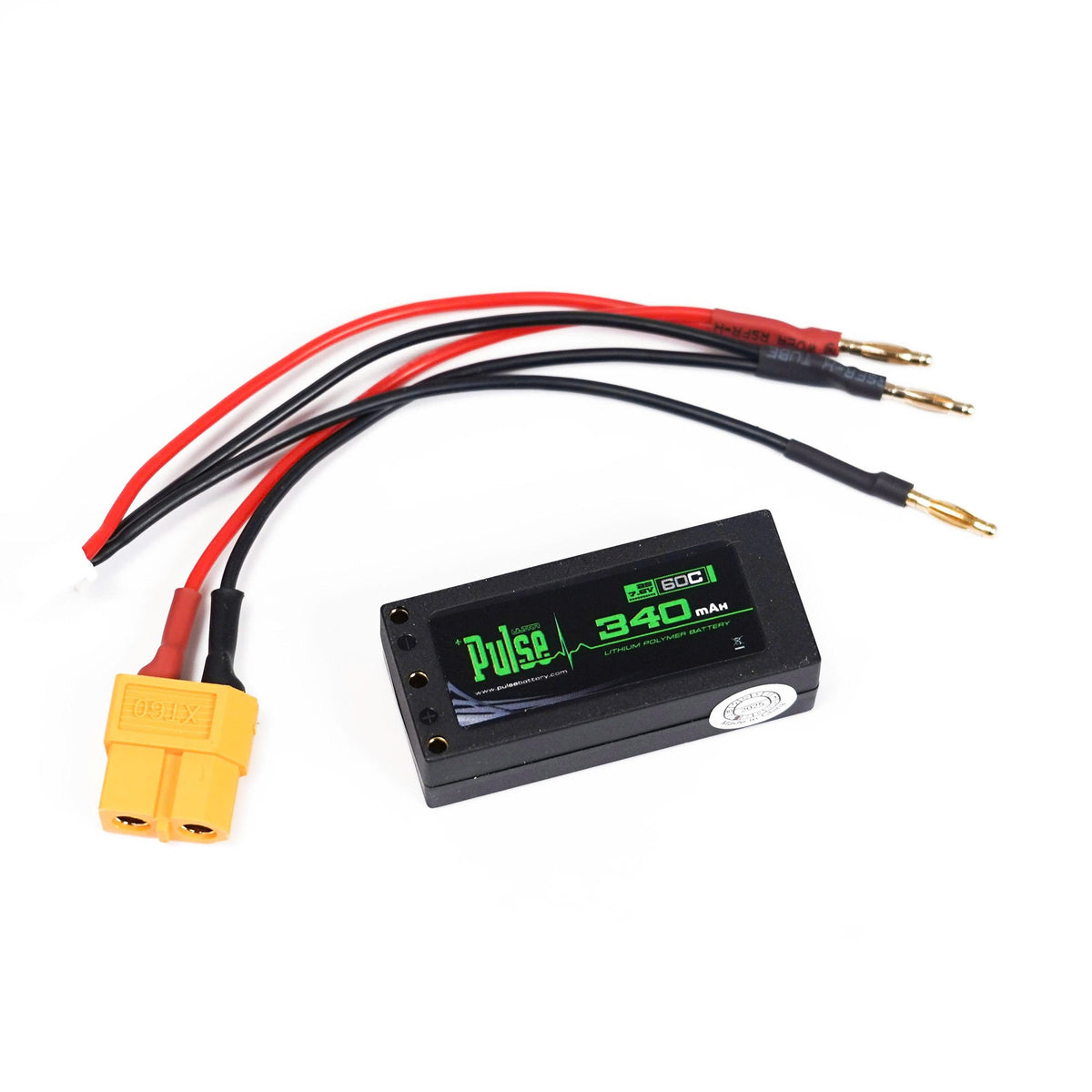 PULSE 340mah 2S 7.6V 60C LiHV Hardcase Battery – Pulse Battery