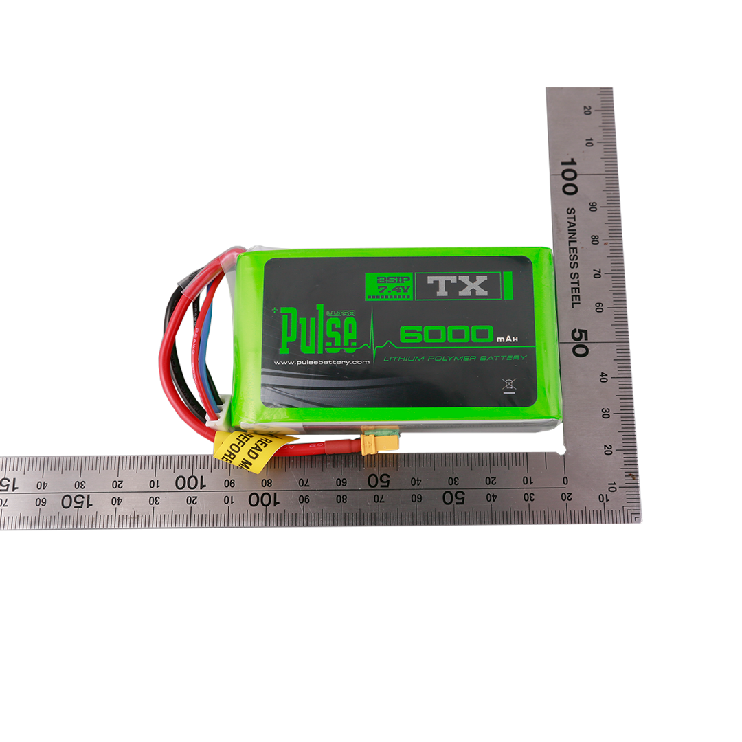 Pulse 6000mAh Transmitter 2S 7.4V LiPo Battery For Radio Master Boxer ...