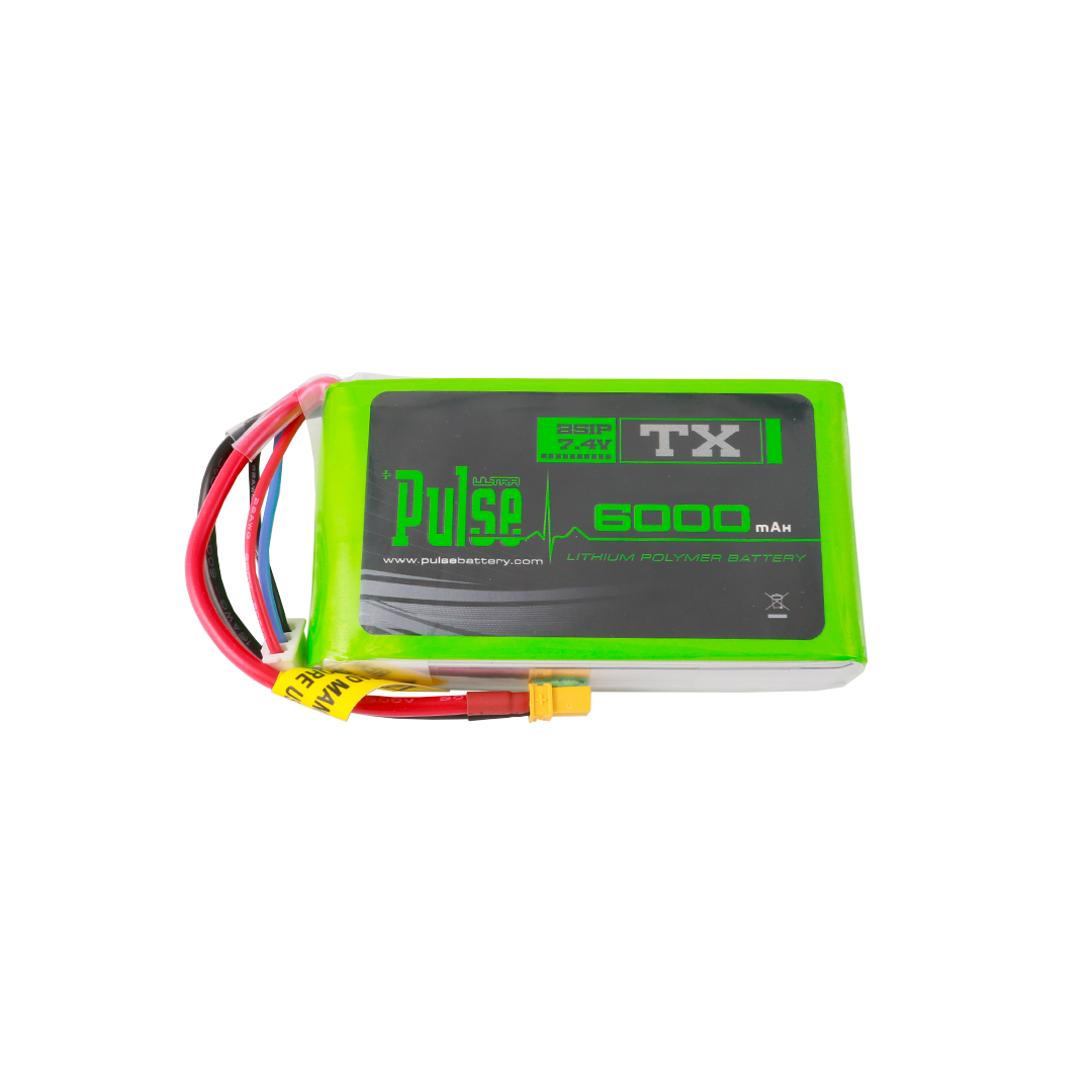 Pulse 6000mAh Transmitter 2S 7.4V LiPo Battery For Radio Master Boxer ...