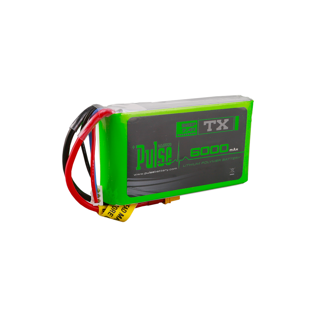 Pulse 6000mAh Transmitter 2S 7.4V LiPo Battery For Radio Master Boxer ...
