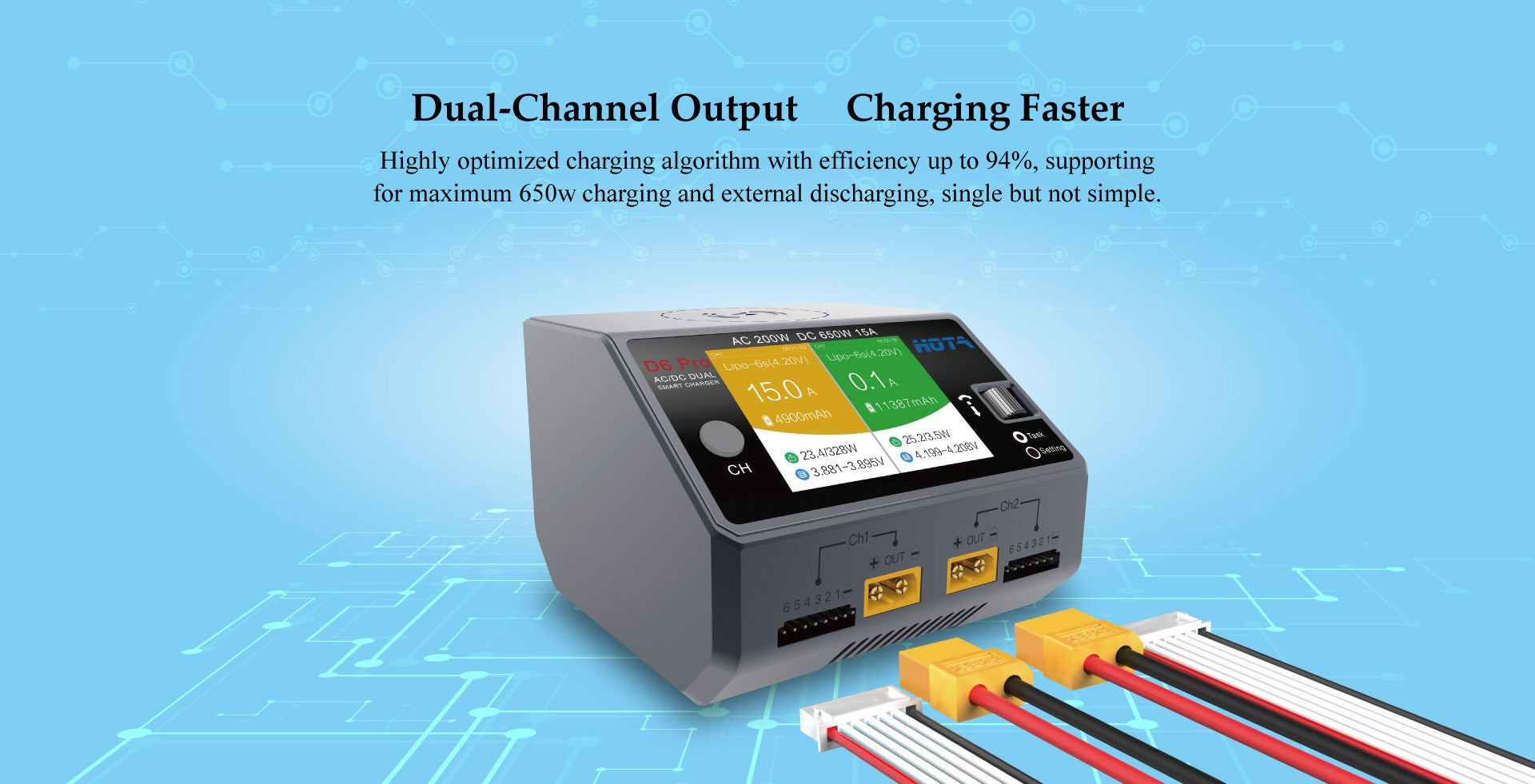 HOTA D6 Pro Wireless AC/DC Charger - Transparent Green – Pulse Battery