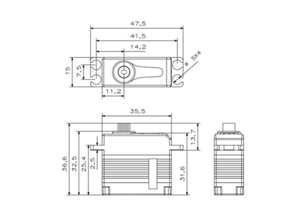 KST X15-755X Mini Tail Servo – Pulse Battery