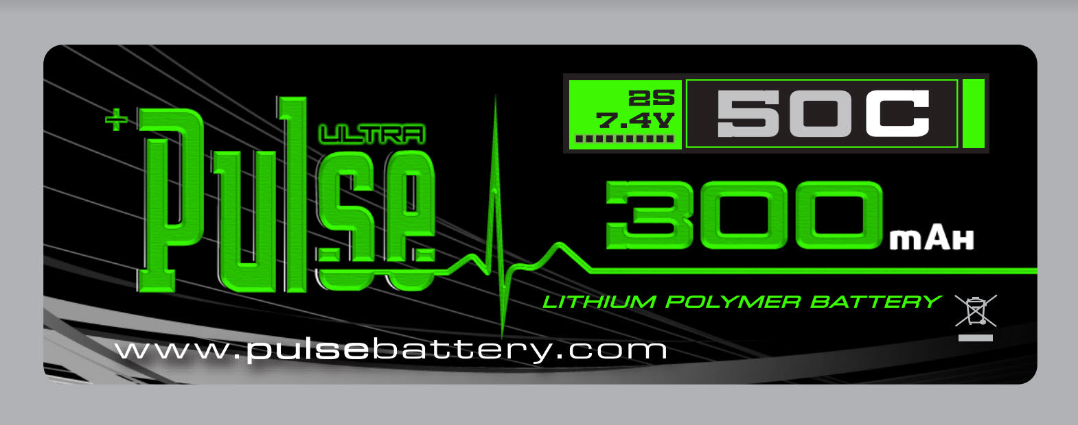 Pulse 300mAh 50C 7.4V 2S Lipo Battery - JST-XH Connector – Pulse Battery